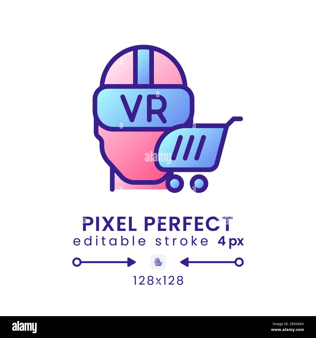 Virtual reality gradient fill desktop icon Stock Vector Image & Art - Alamy