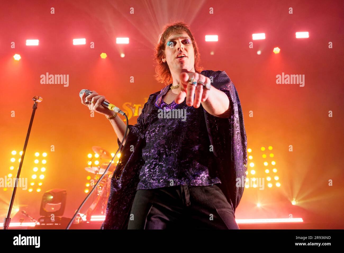 Luke Spiller of The Struts performs Friday, June 23, 2023, at Riviera ...