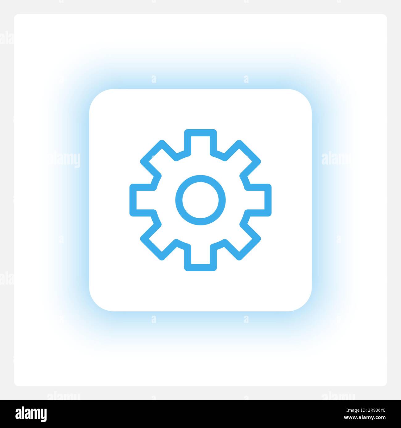 Focused settings button UI element template. Editable isolated vector ... Focused settings button UI element template. Editable isolated vector ...