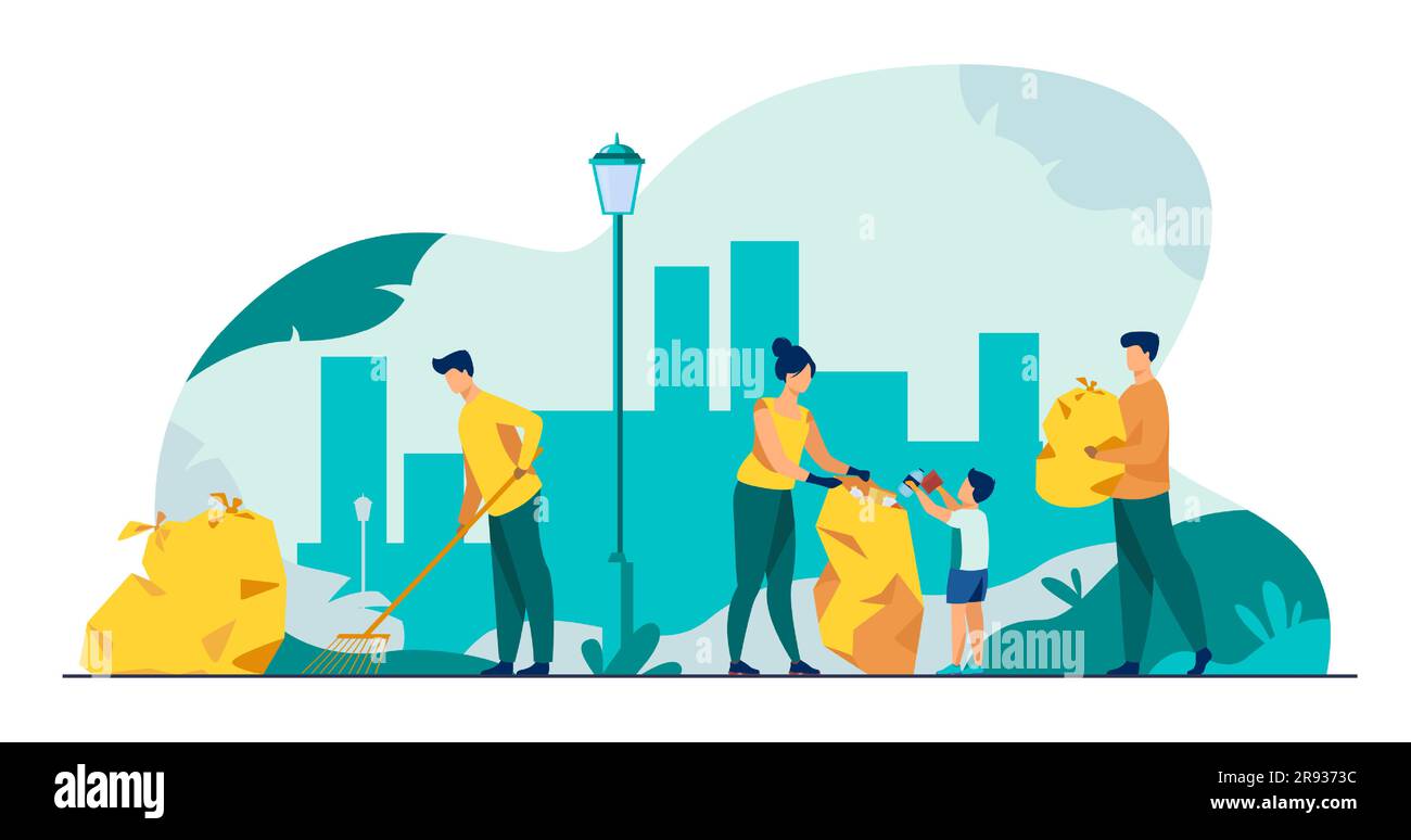 Clean Community Cartoon