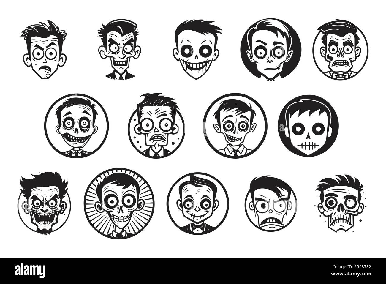 Creepy Stalker Face Cartoon