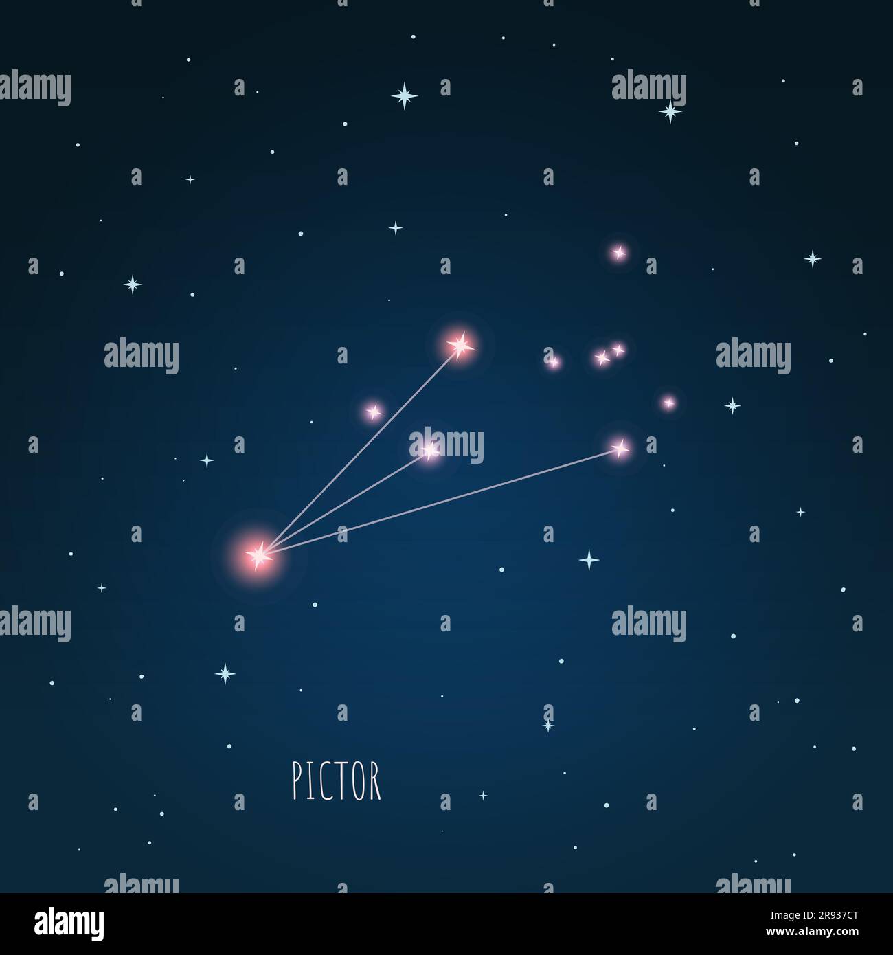 Pictor constellation Stock Vector Images - Alamy