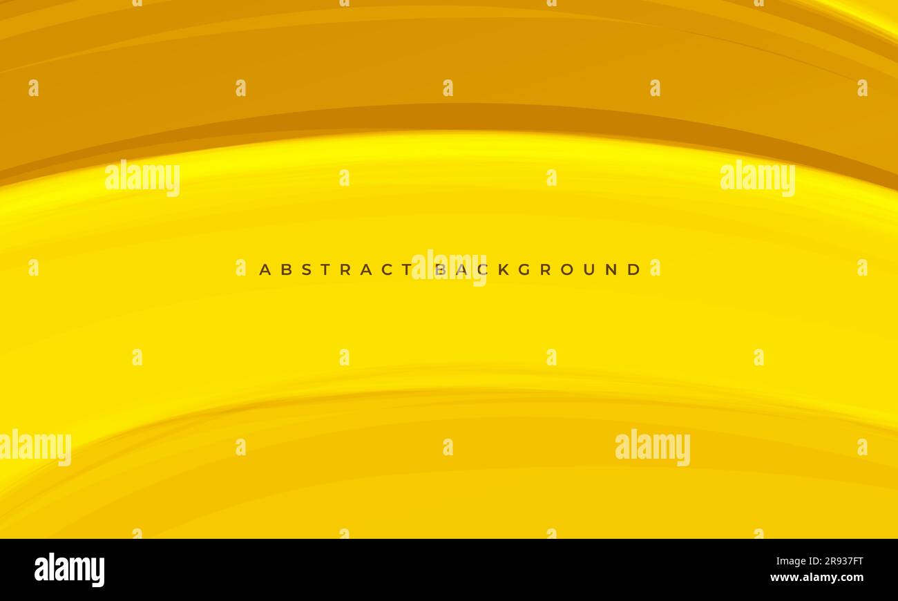 Bright yellow wavy circles vector abstract background. Vector ...