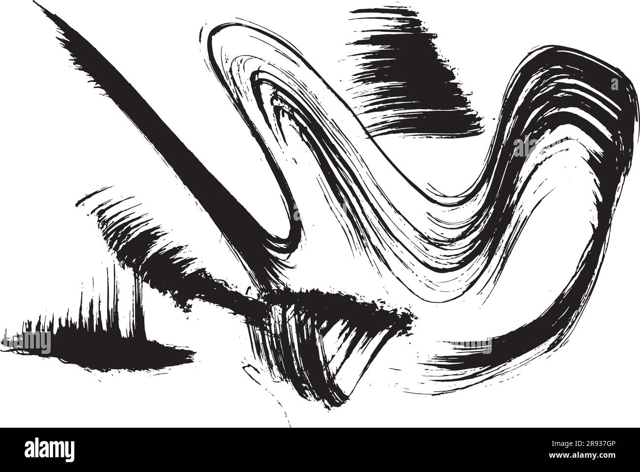 Bry Brush Wave Stroke Pattern Stock Vector Image & Art - Alamy