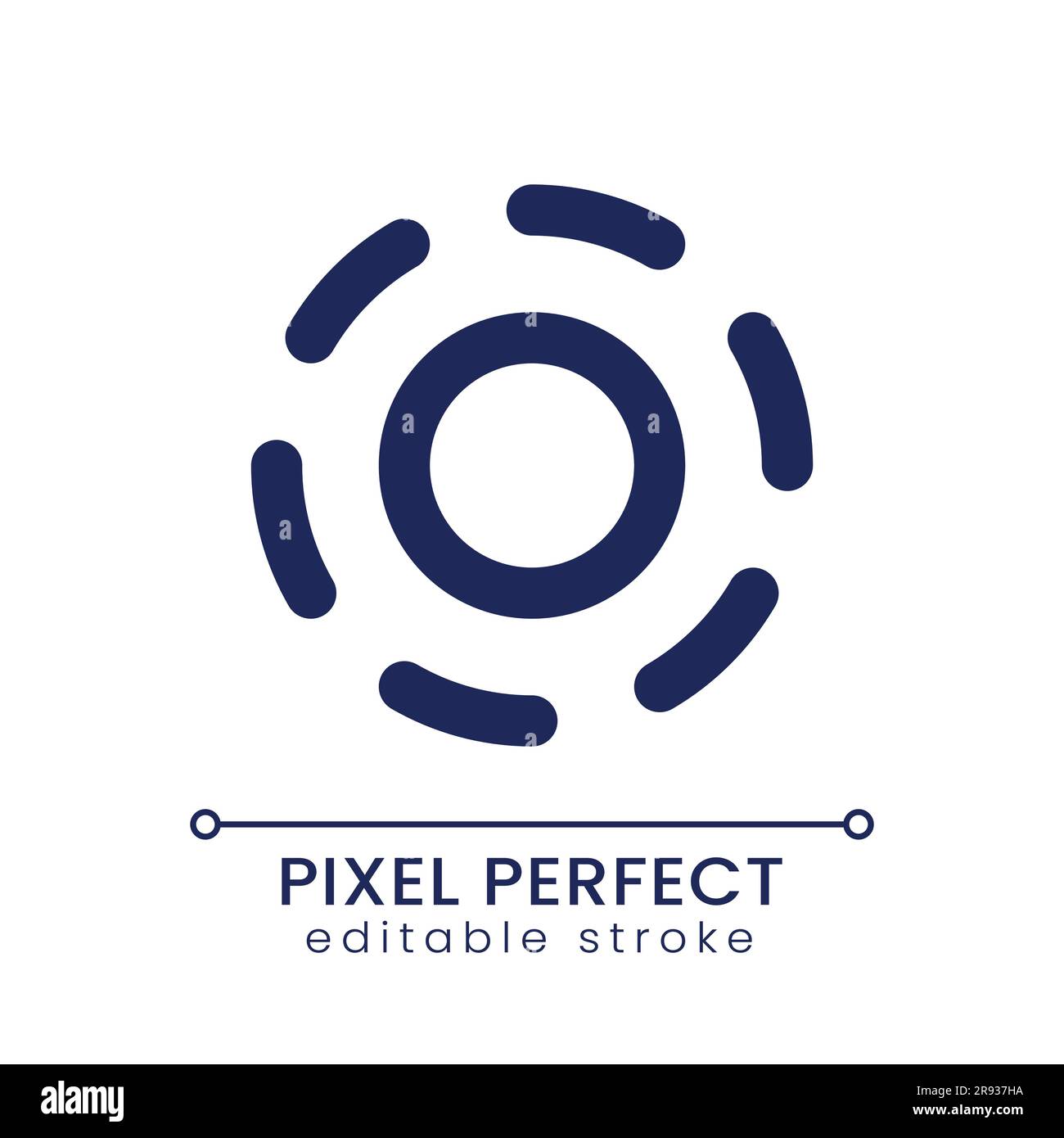 Breathe Animation Effect Pixel Perfect Linear Ui Icon Stock Vector