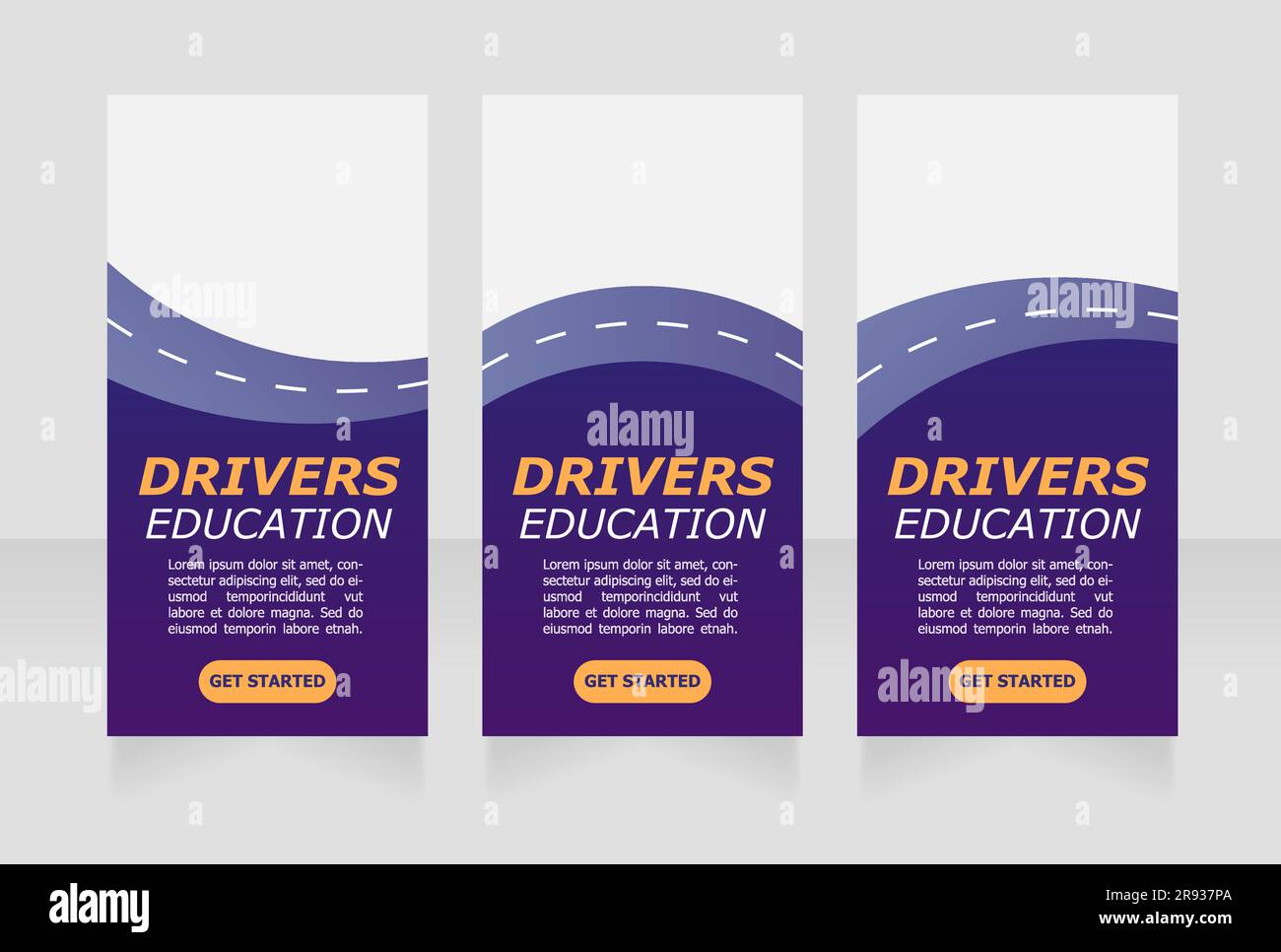 Online courses of driving web banner design template Stock Vector Image ...
