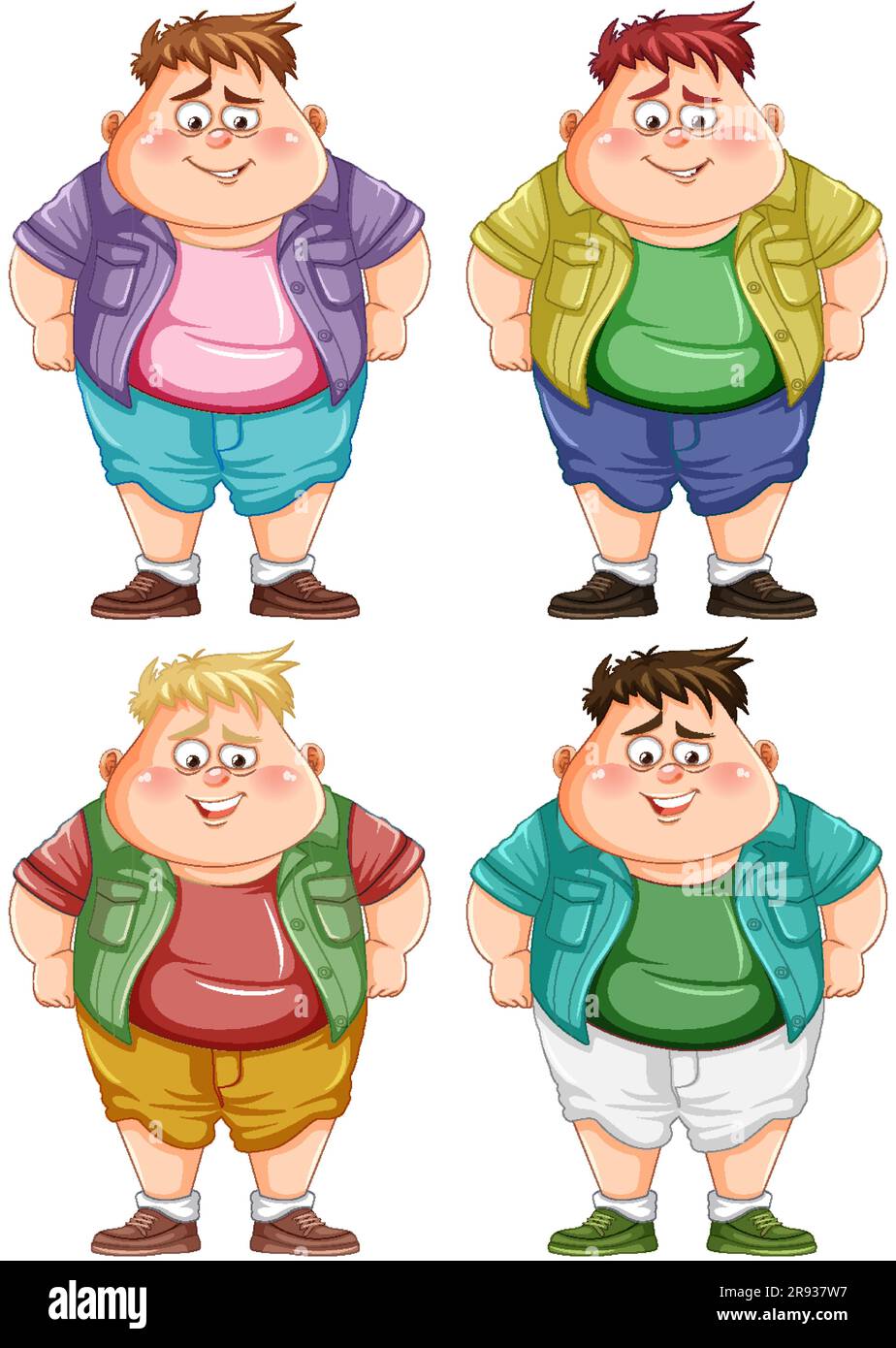 Fat boy cartoon character illustration Stock Vector Image & Art - Alamy
