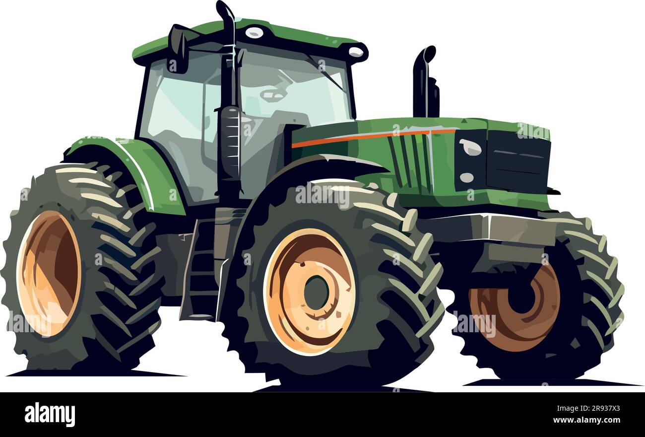 Tractor grass cutting Stock Vector Images - Alamy