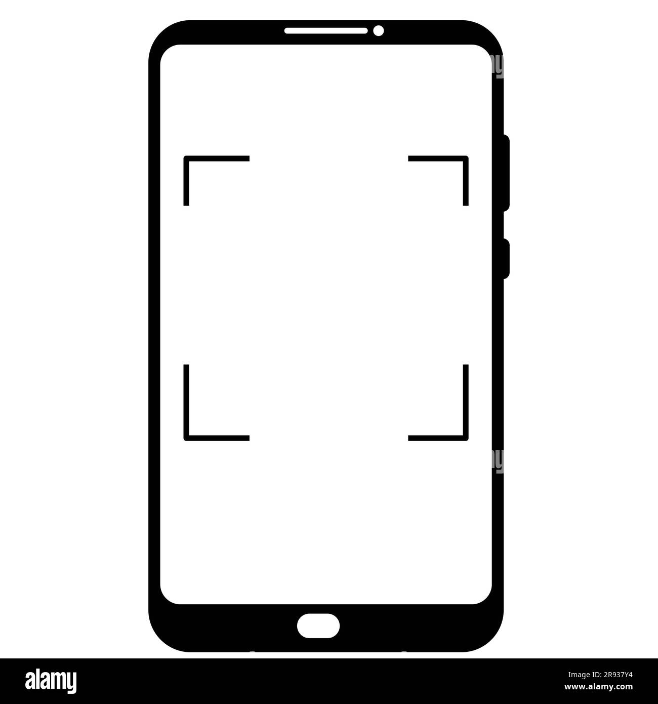 Cell phone, smartphone screen frame front view modern gadget mock up ...