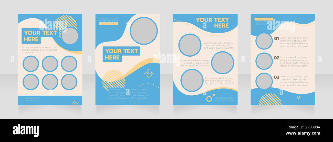 Career blue wavy blank brochure layout design Stock Vector Image & Art ...