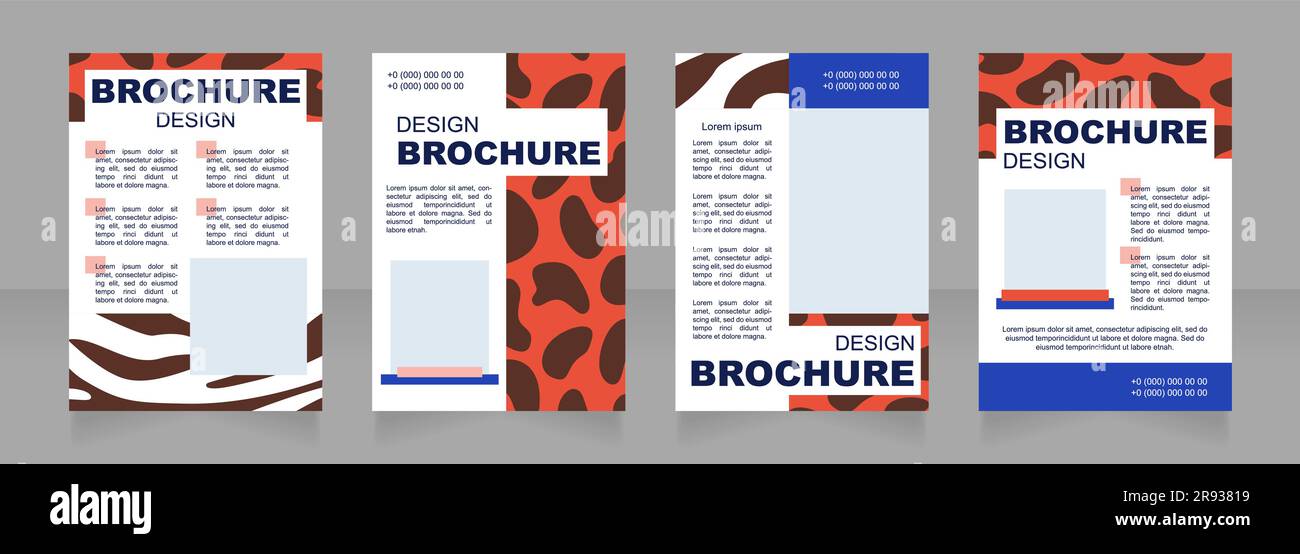 African wildlife blank brochure layout design Stock Vector Image & Art ...