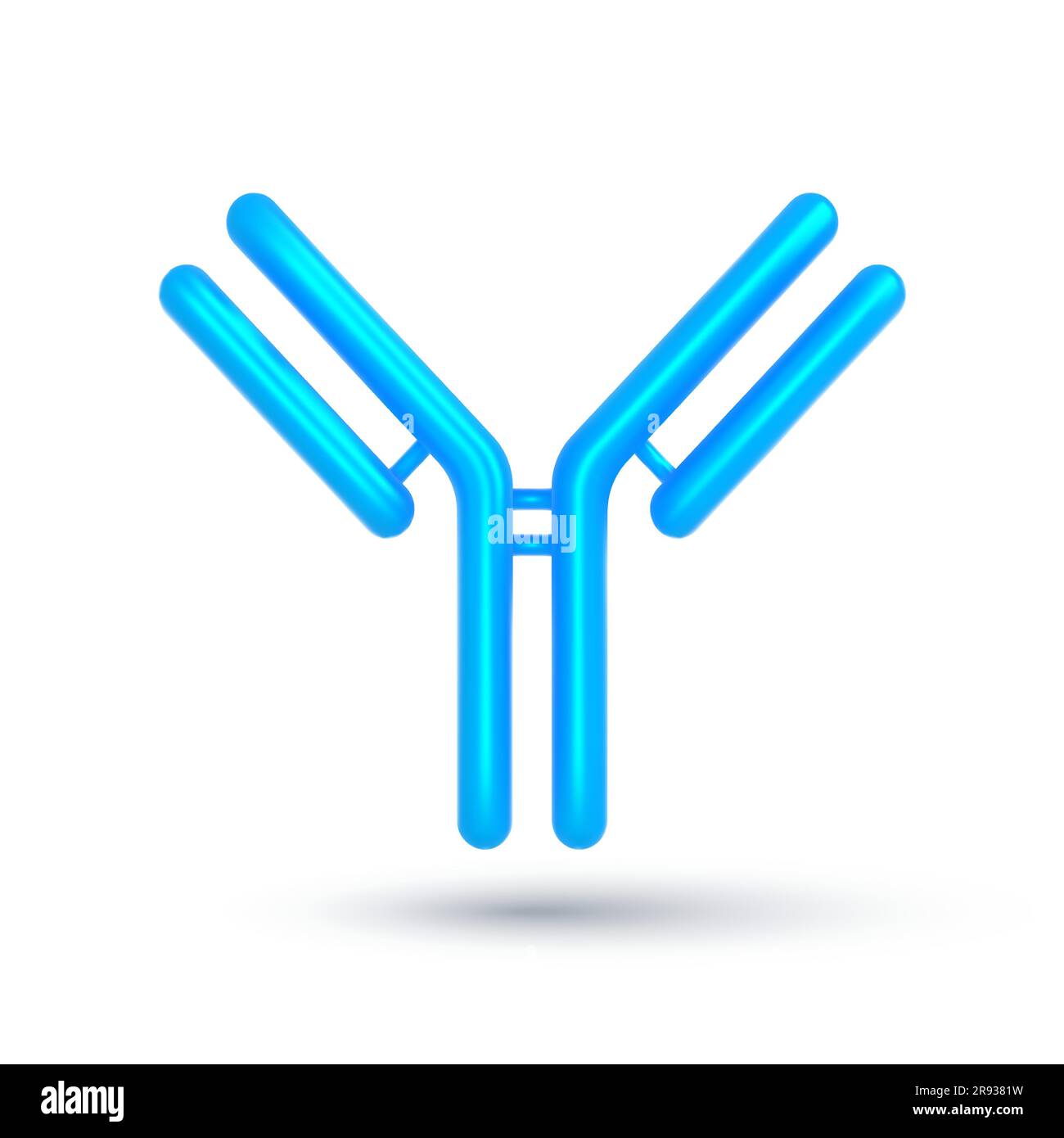Antibody immunoglobulin molecule. Protective proteins. 3D medical icon ...