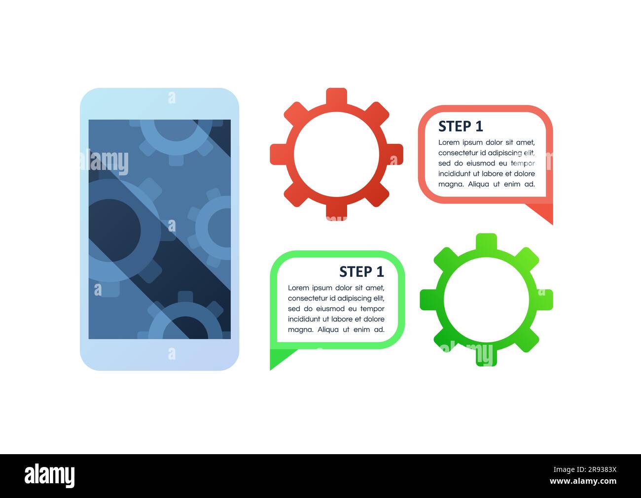 Cellphone repair and app infographic chart design element set Stock ...