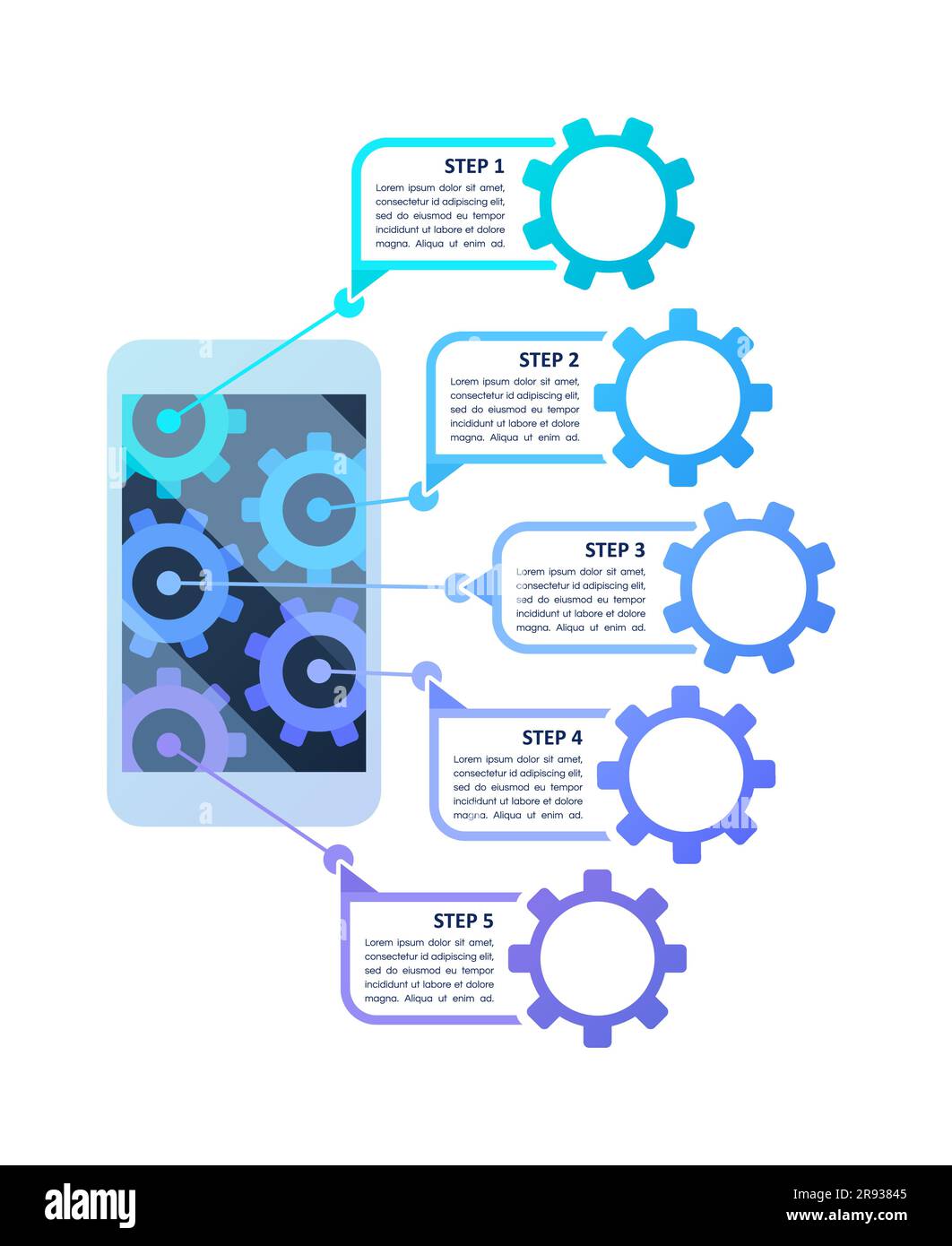 Mobile app infographic chart design template Stock Vector Image & Art ...