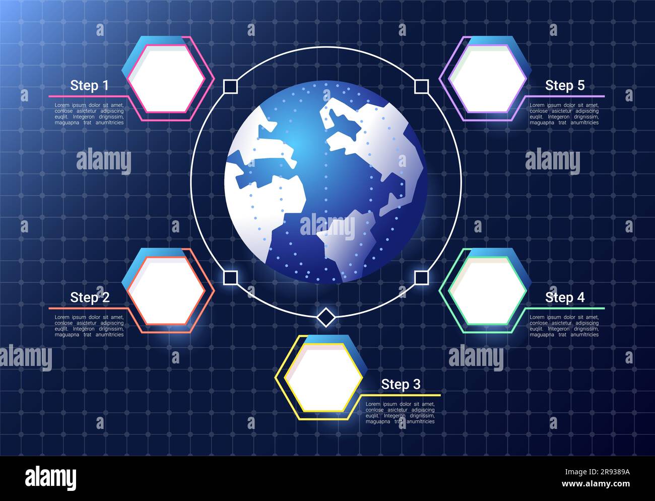 Global communication infographic chart design template Stock Vector ...