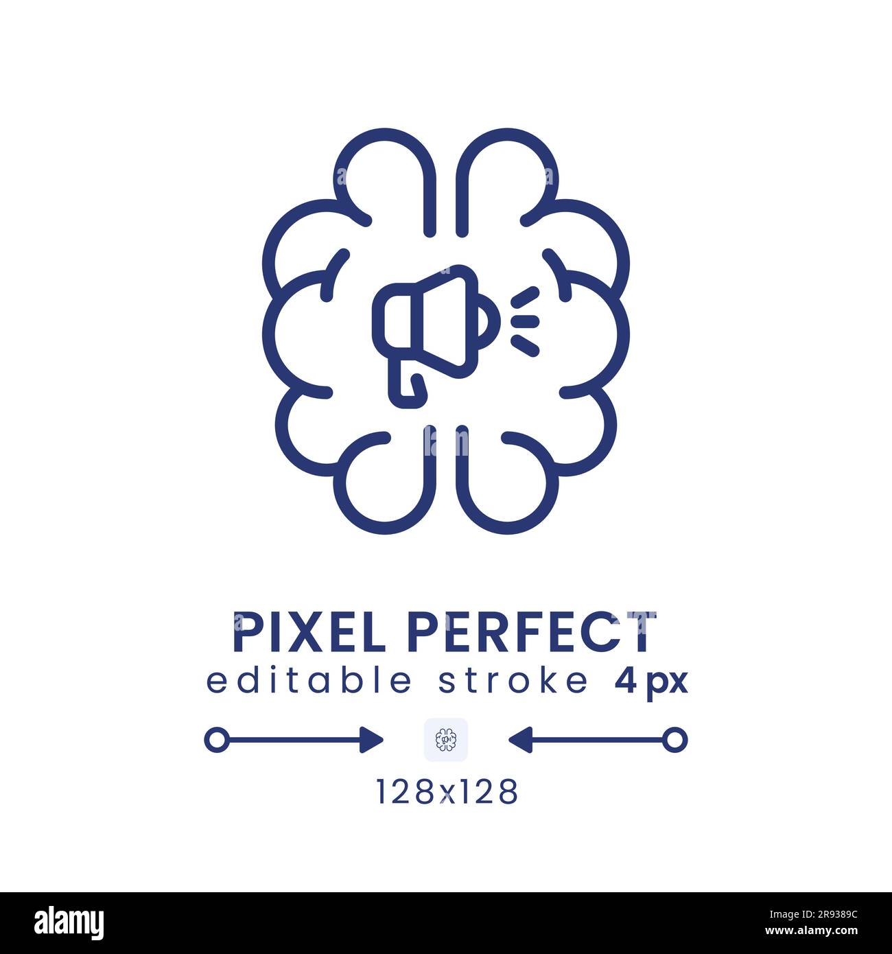 Neuro advertising linear desktop icon Stock Vector Image & Art - Alamy