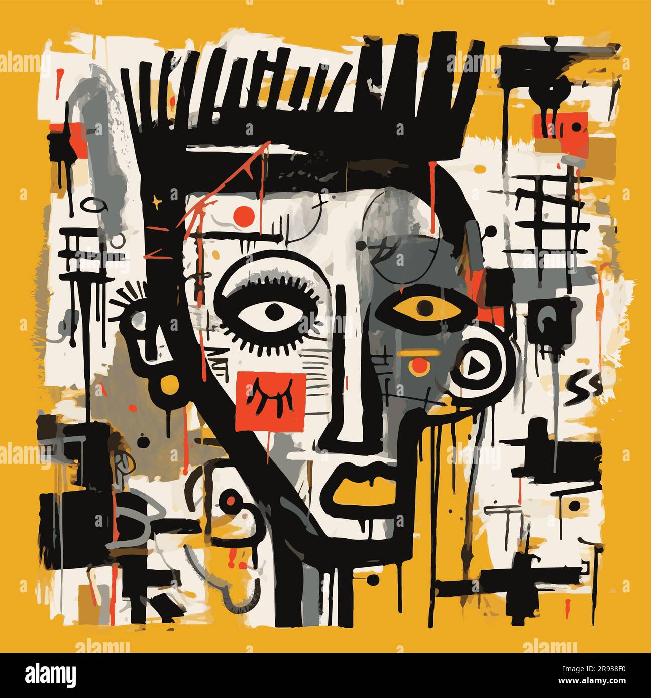 Abstract vector painting of the internal workings of the human mind ...