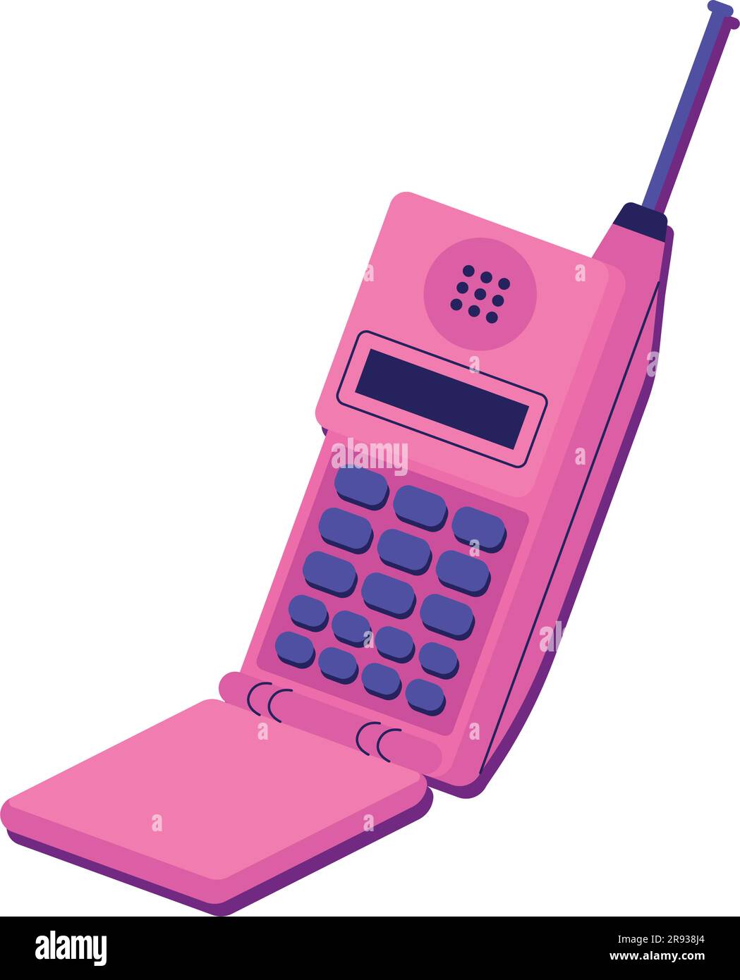 Isolated colored mobile phone Nostalgic retro icon Vector Stock Vector ...