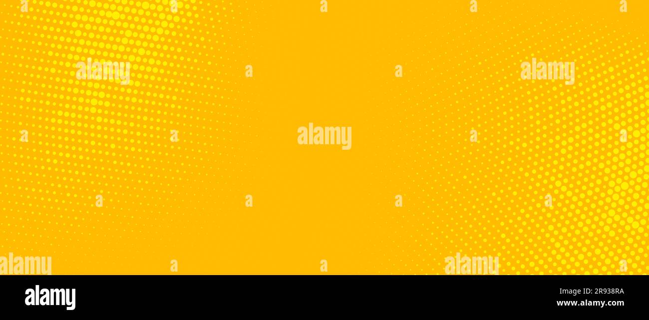 Yellow halftone background. Retro comic grain pixel texture. Pixelated ...