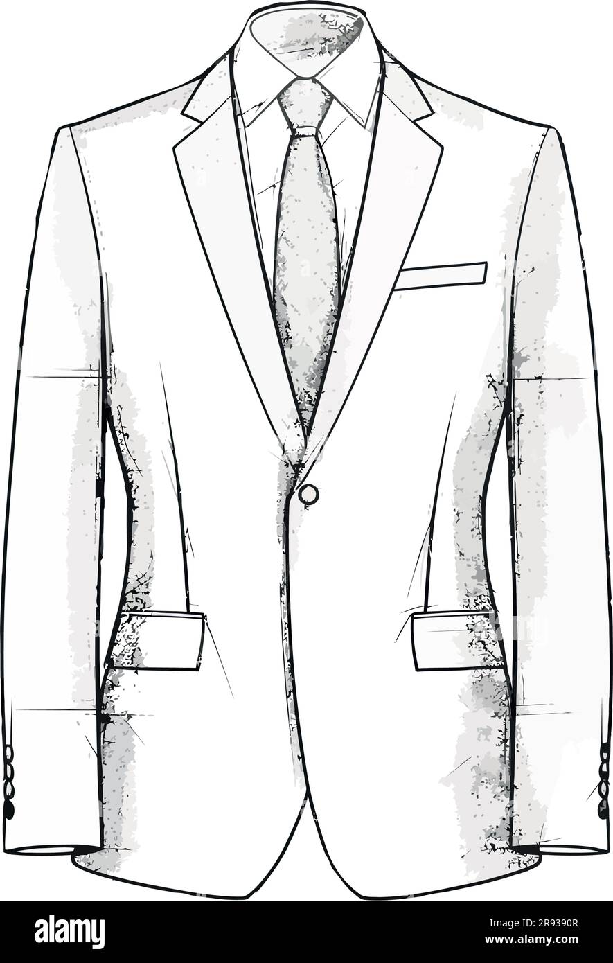 Suit And Tie Drawing Reference