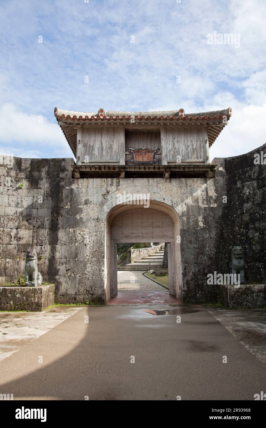 Shuri Castle Kankaimon gate Stock Photo - Alamy