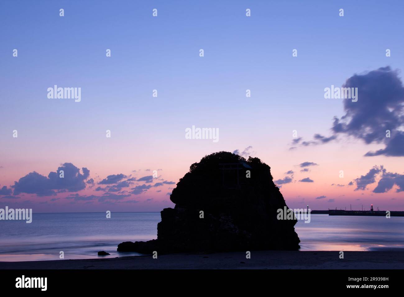 Inasa Beach and Bentenjima at dusk Stock Photo - Alamy