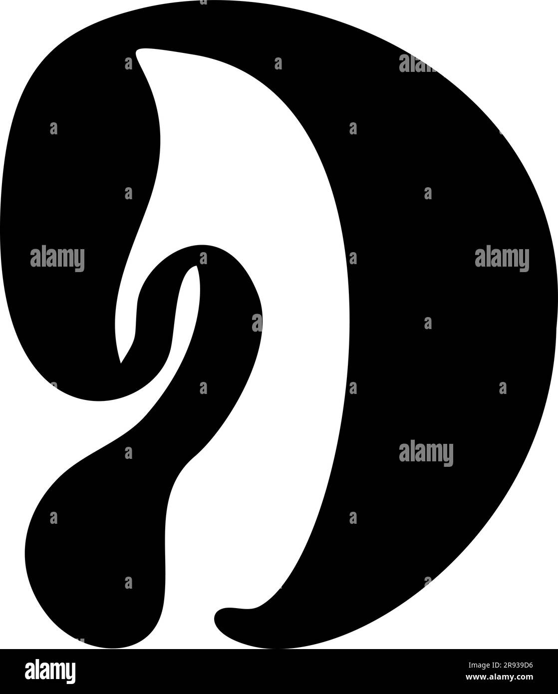 Display liquid vector letter D alphabet. capital letter Element for ...