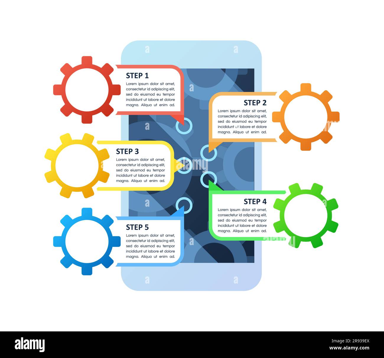 Service app infographic chart design template Stock Vector Image & Art ...