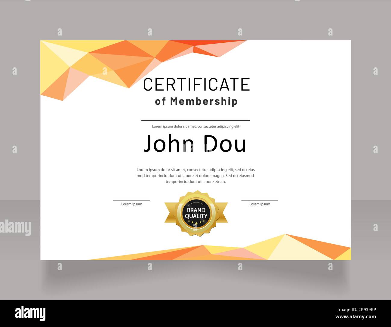 Professional class membership certificate design template Stock Vector ...