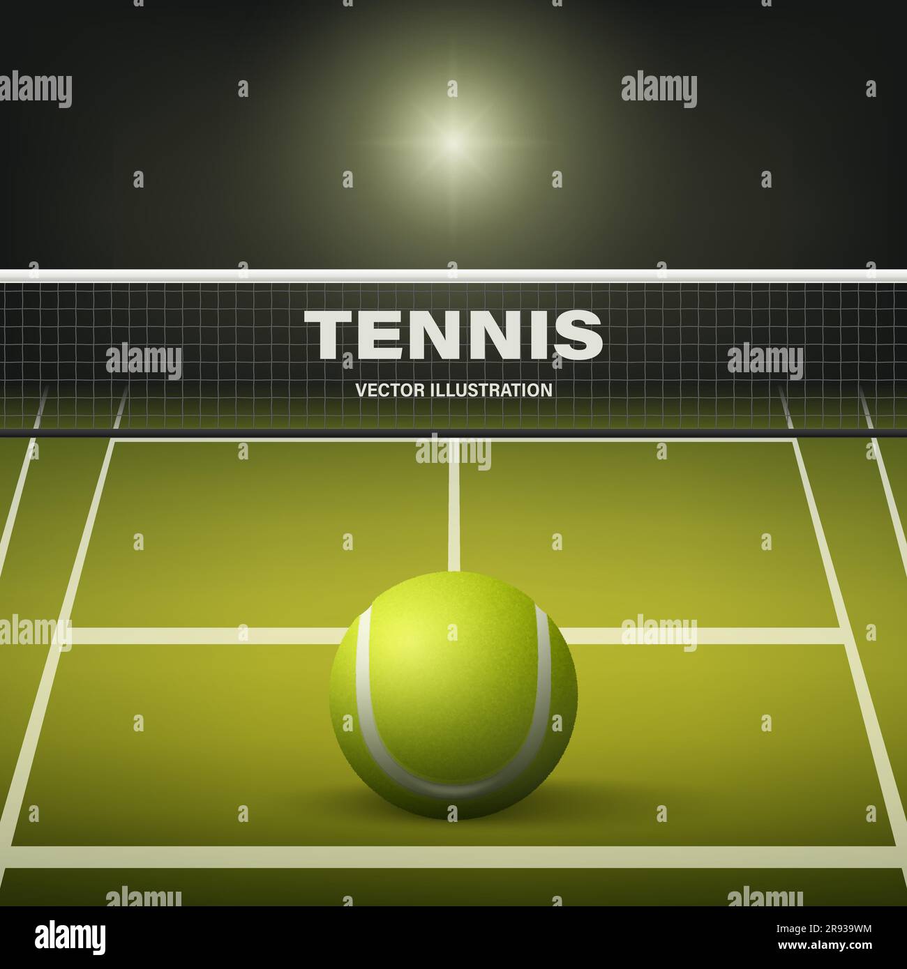 Vector 3d Realistic Green Textured Tennis Ball Icon Closeup Isolated ...
