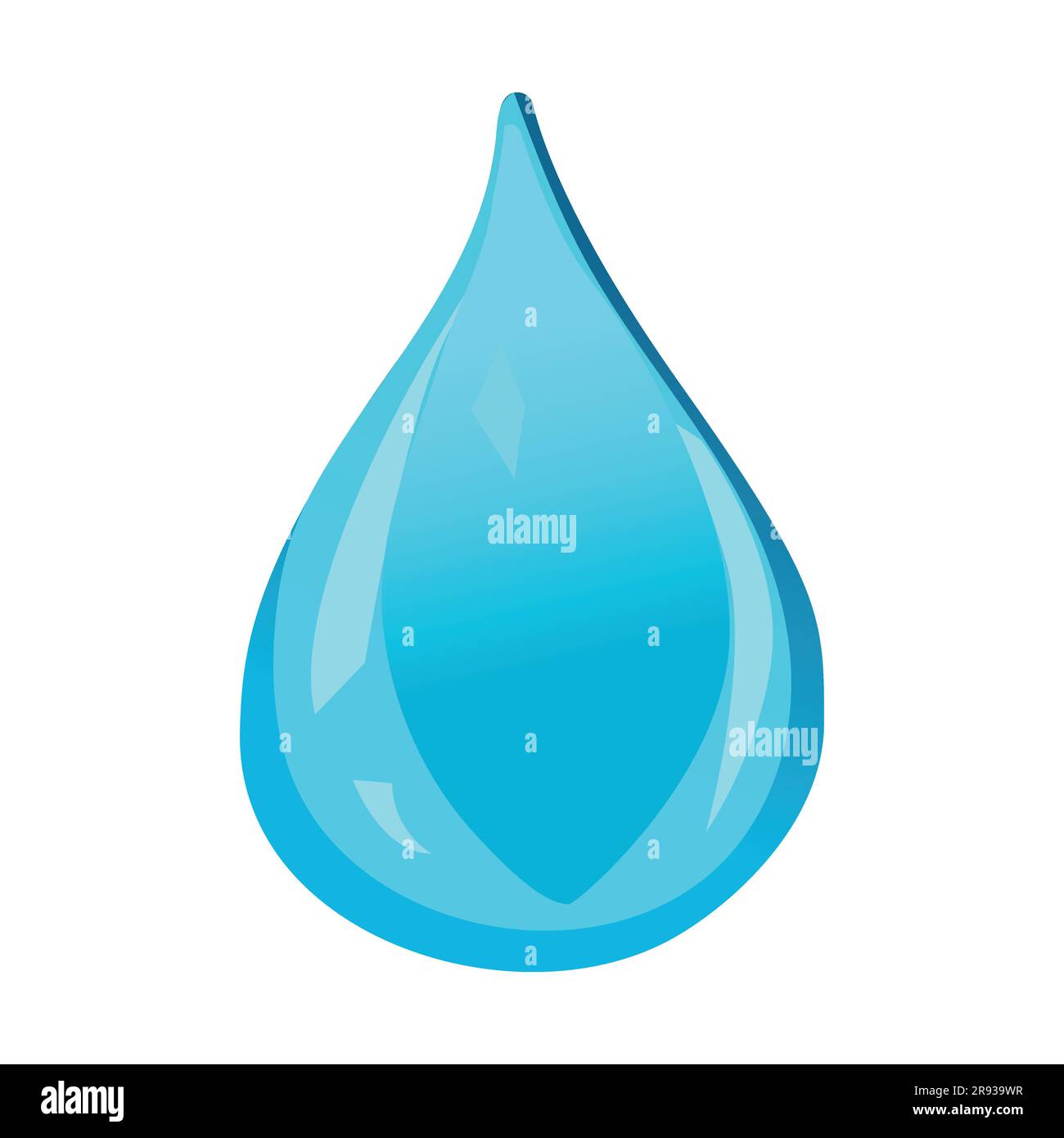 vector icon of a blue water drop. Shape with a logo in the form of a ...