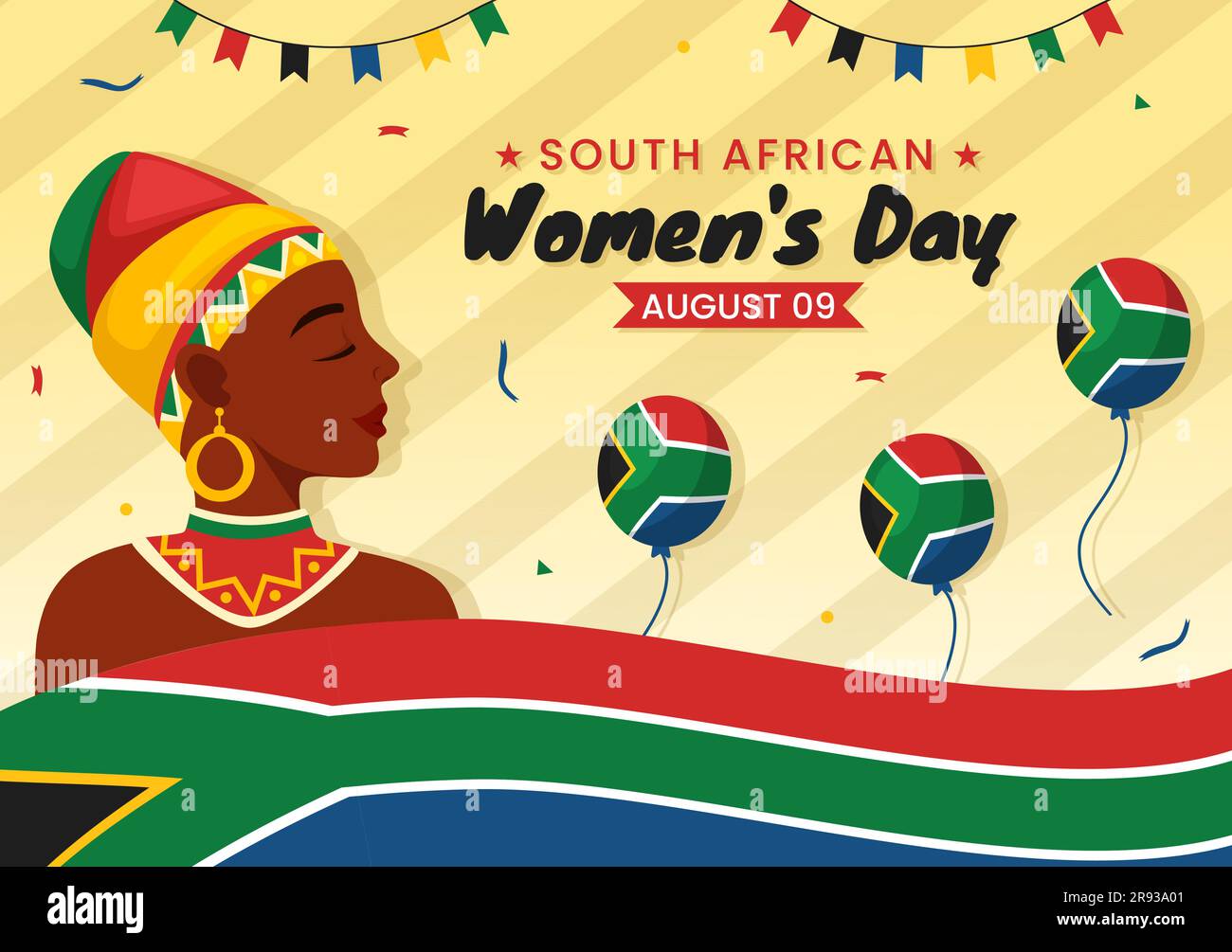 Happy Women Africa Day Celebration Vector Illustration with Ethnic ...