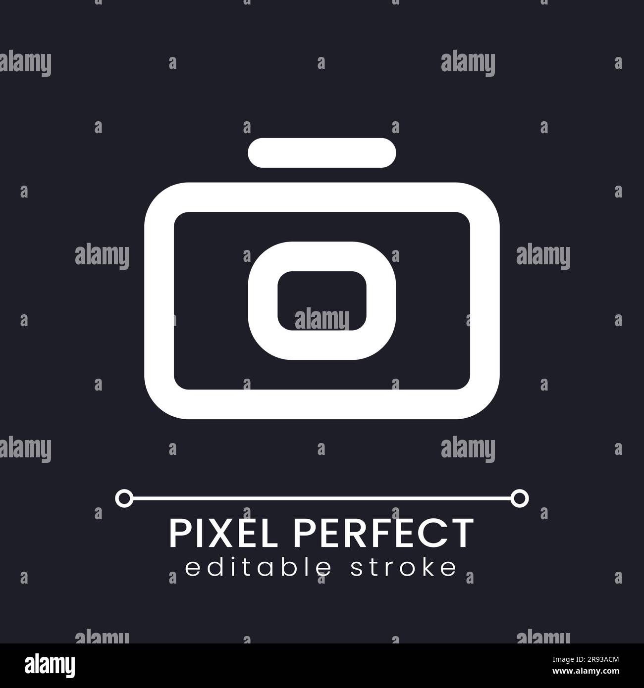 Camera pixel perfect white linear ui icon for dark theme Stock Vector ...