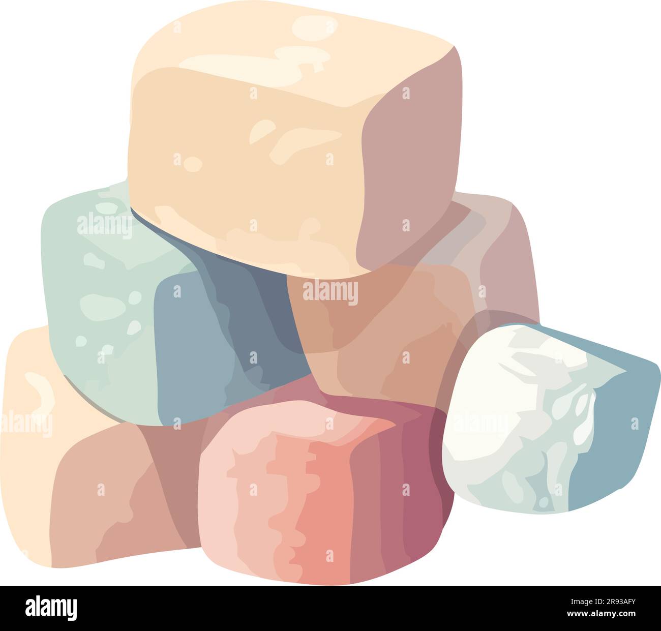 White square sugar cubes Stock Vector Images - Alamy