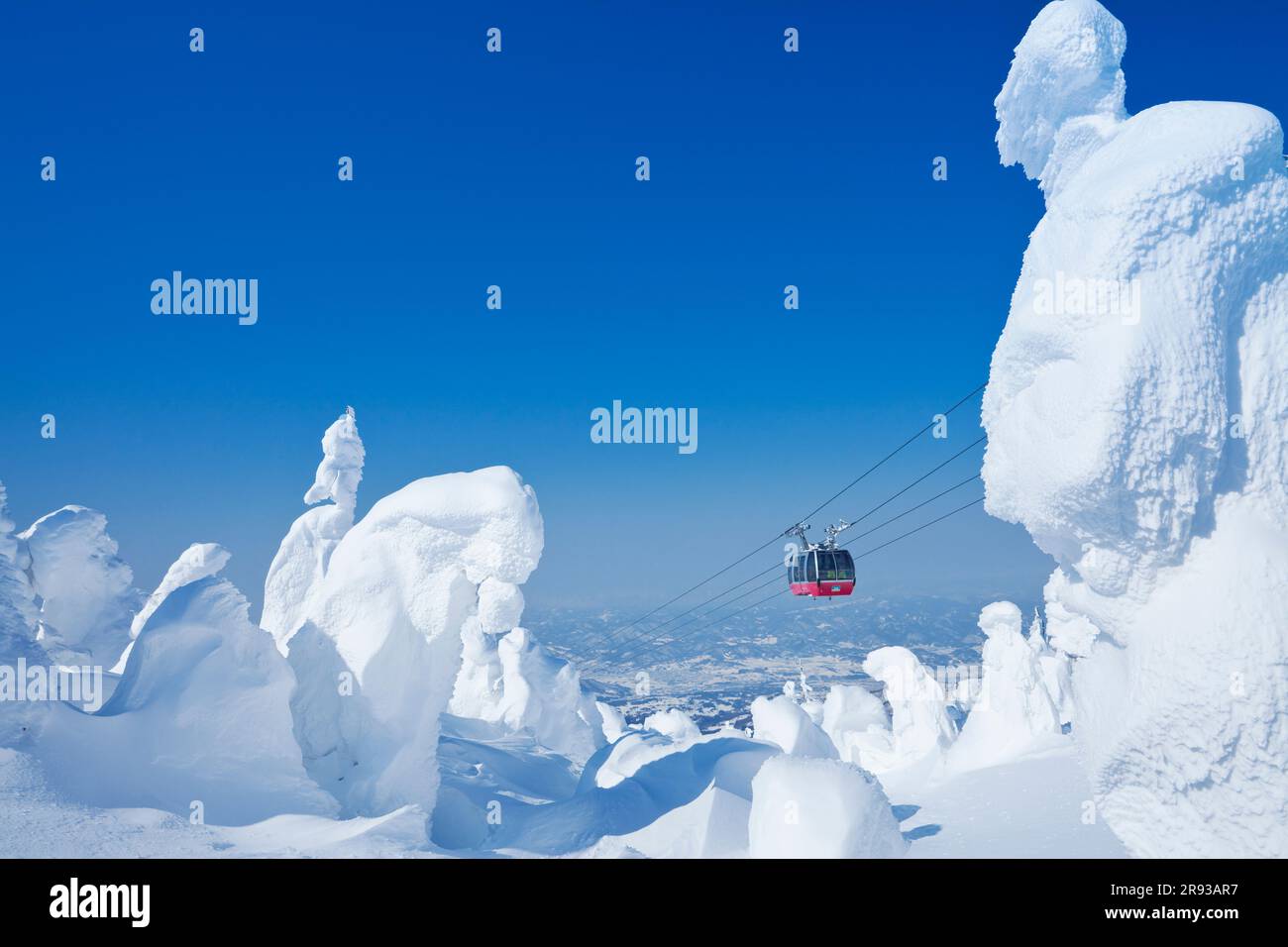 Zao Ropeway and Juhyo Stock Photo - Alamy