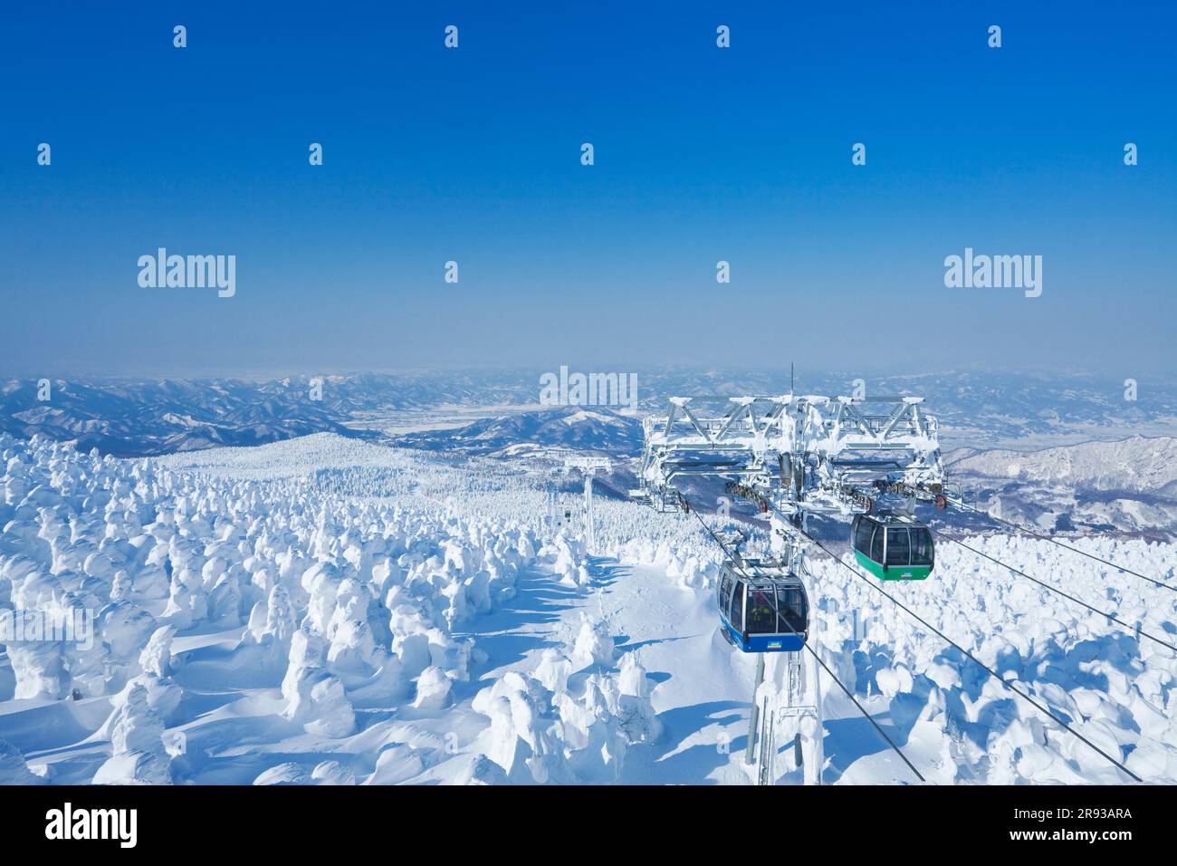 Zao Ropeway and Juhyo Stock Photo - Alamy