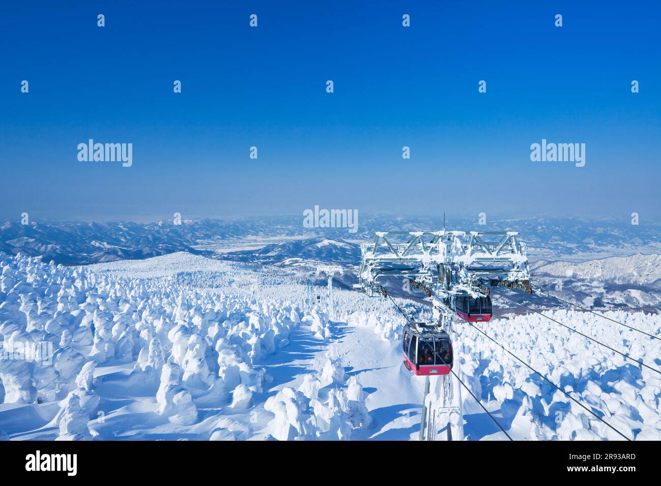 Zao Ropeway and Juhyo Stock Photo - Alamy