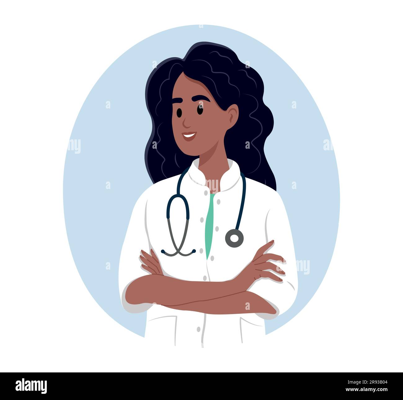 Avatar of a smiling indian female doctor, medical worker Stock Vector ...