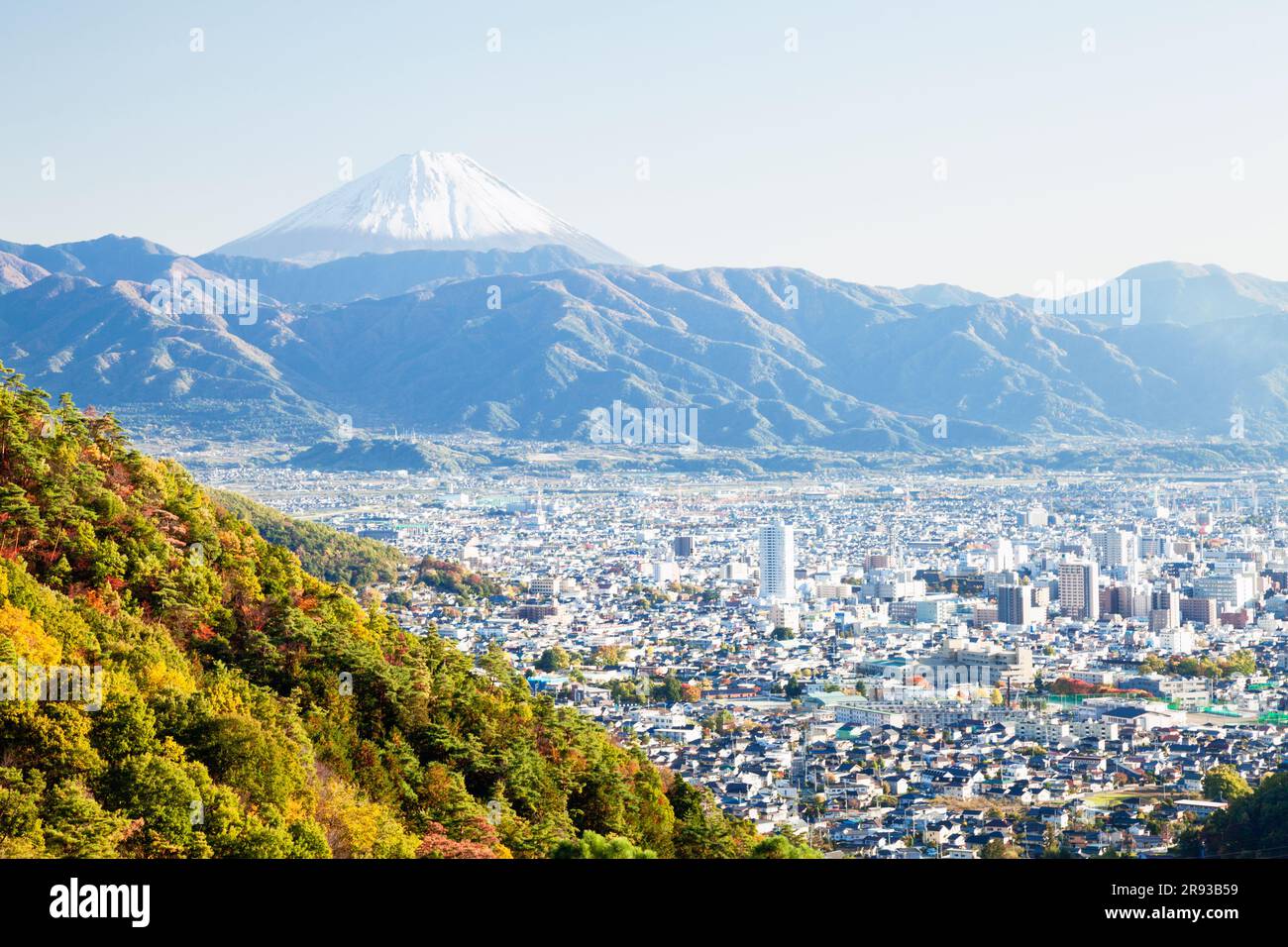 Fuji and Kofu City Stock Photo - Alamy