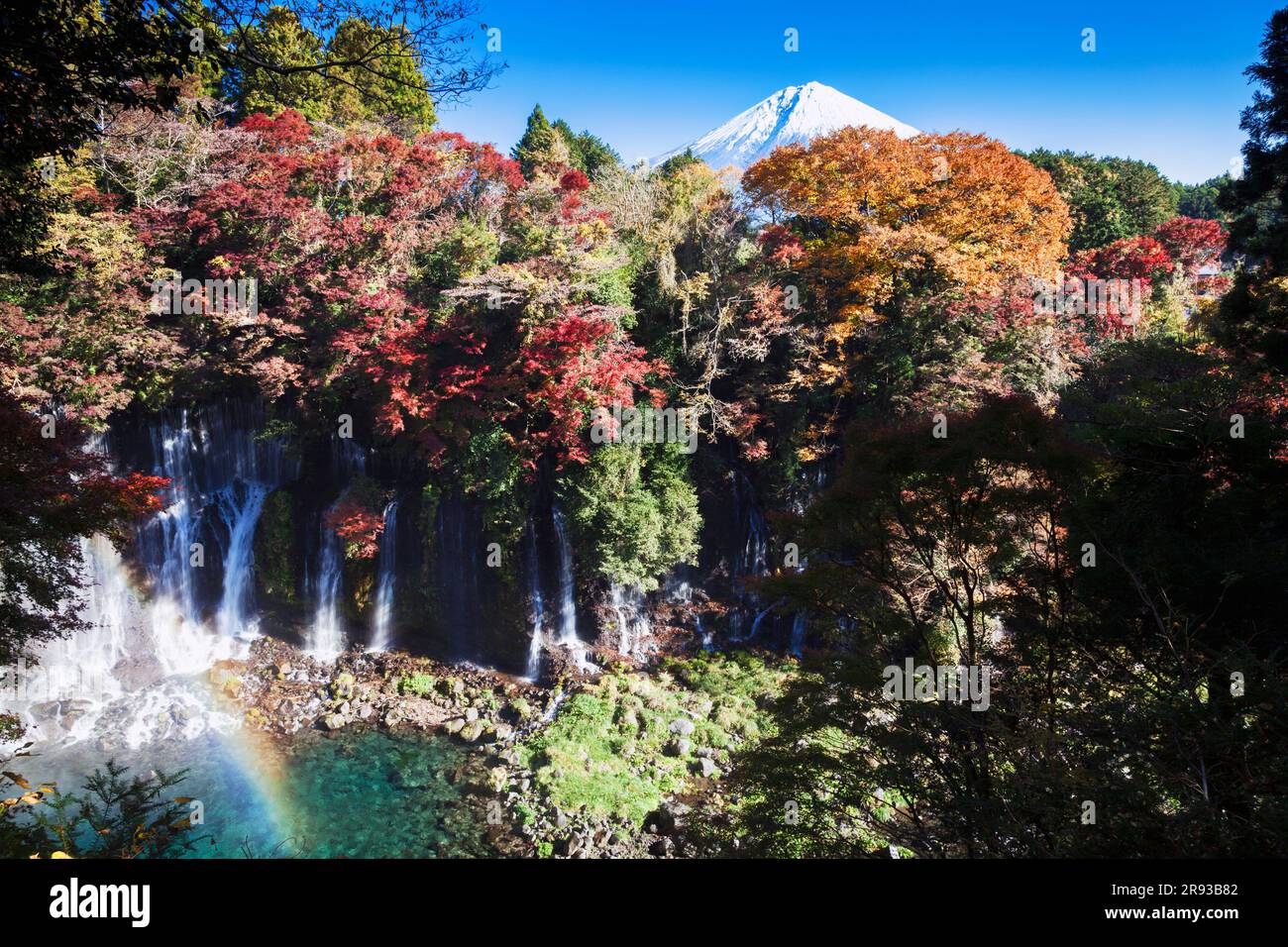 Shiraito waterfall and mt fuji in shizuoka hi-res stock photography and ...