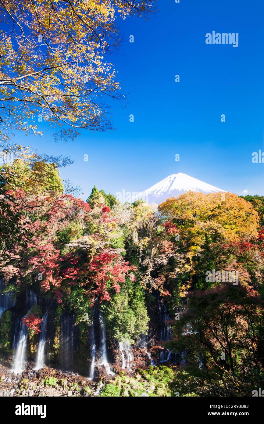 Shiraito waterfall and mt fuji in shizuoka hi-res stock photography and ...