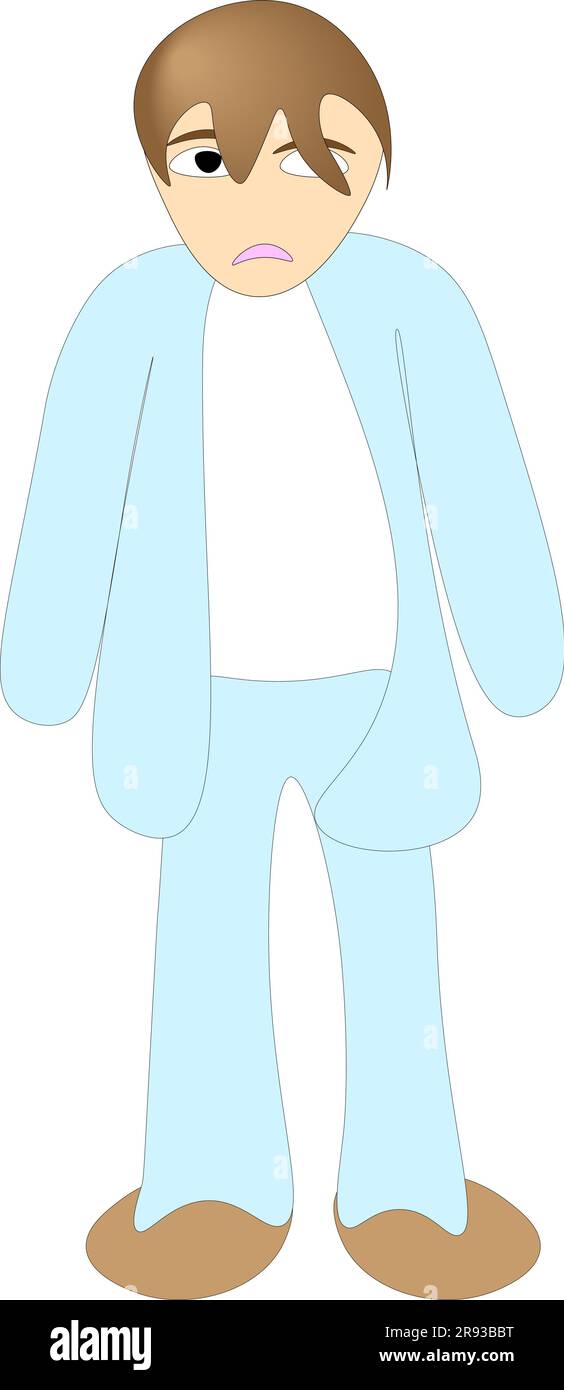 Tired doctor on a white background, child's drawing Stock Vector Image ...