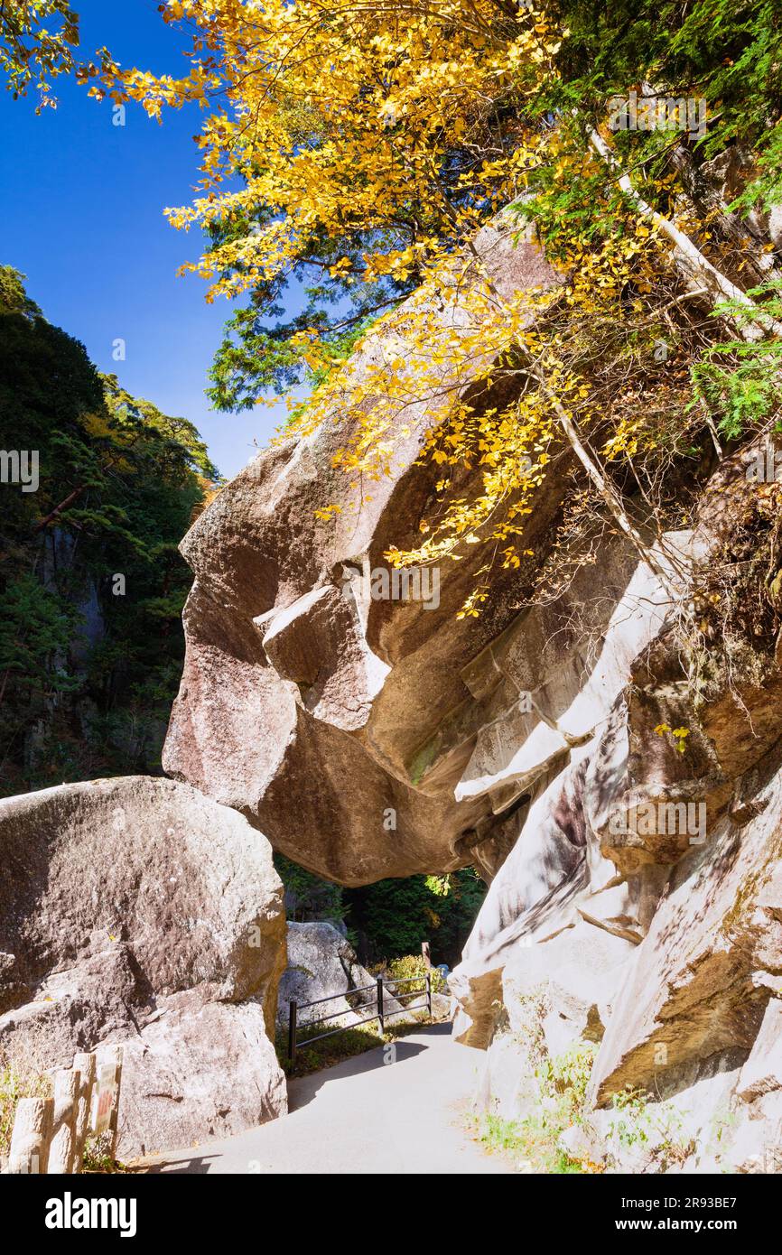 Shosenkyo gorge stone gates Stock Photo - Alamy