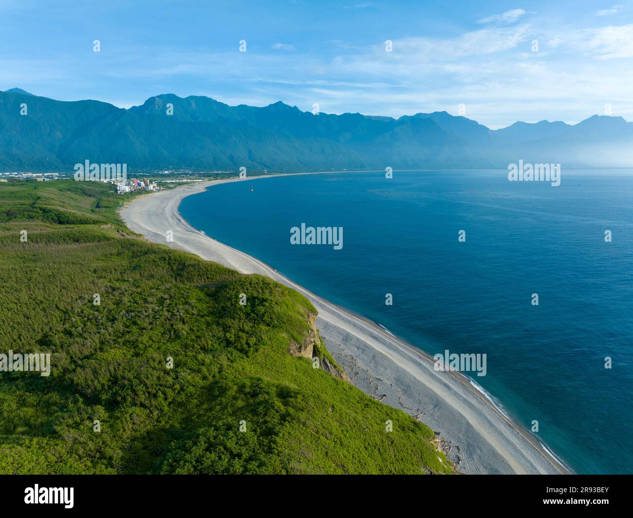 Aerial view of Qixingtan Beach, Taiwan Stock Photo - Alamy