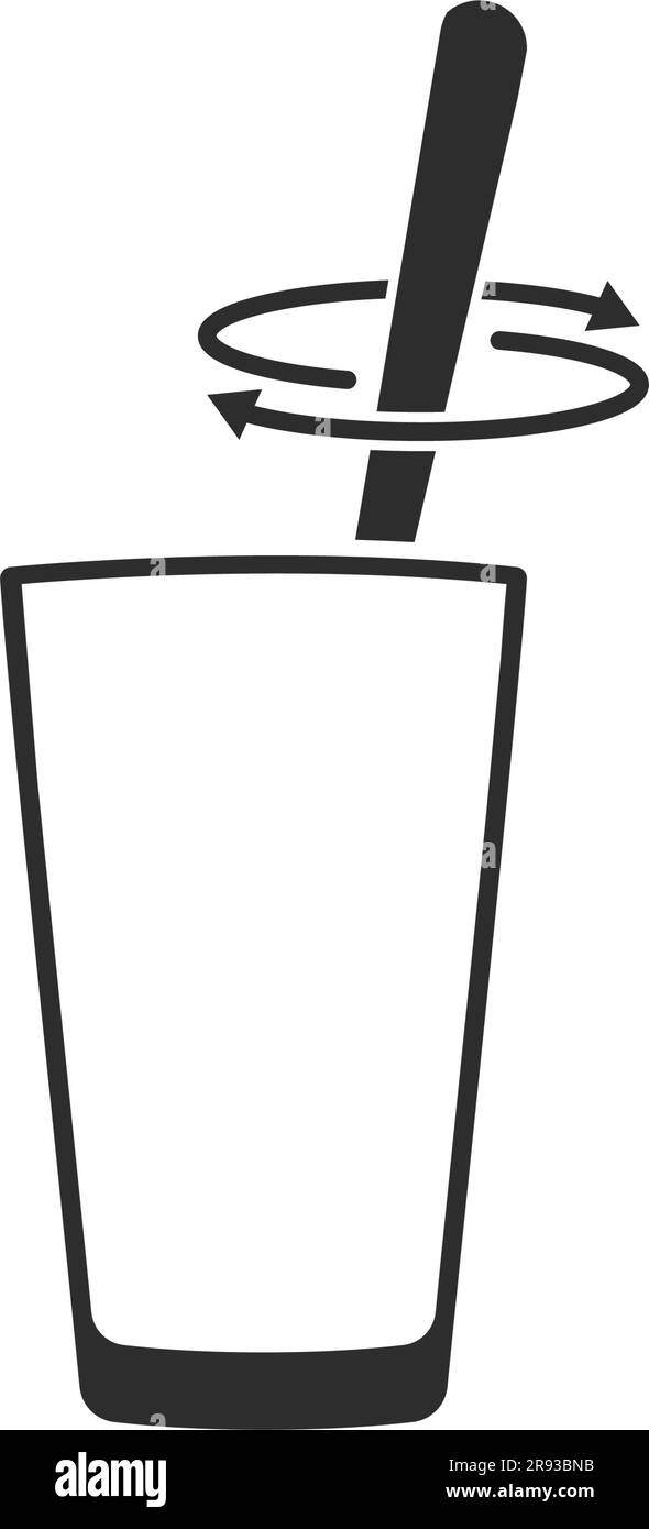 Glass spoon stir Stock Vector Images - Alamy