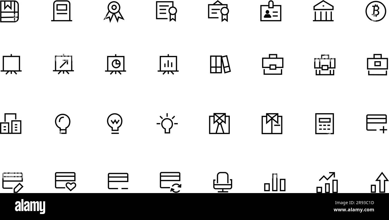 SEO and promotion line icons collection. Business and finance icons ...