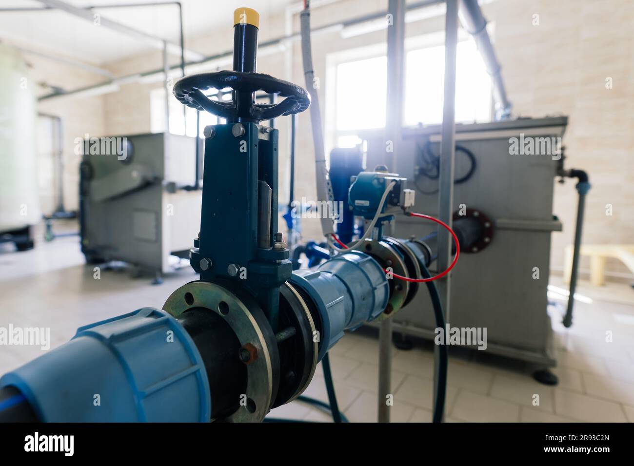 New boiler station, boiler room, engine room. Technical equipment Stock ...