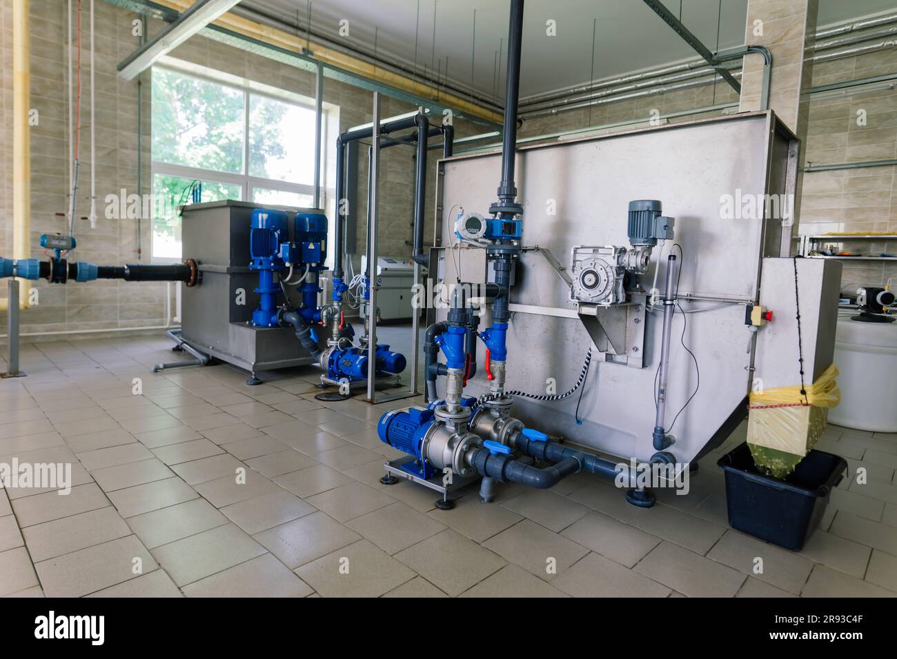 New boiler station, boiler room, engine room. Technical equipment Stock ...