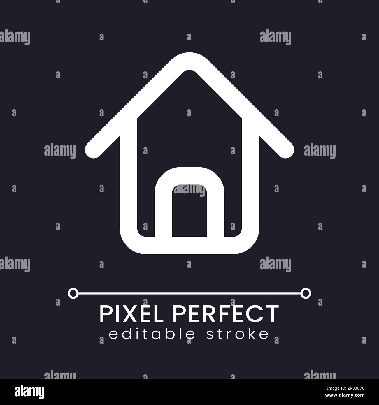 Home page pixel perfect white linear ui icon for dark theme Stock Vector Image & Art - Alamy