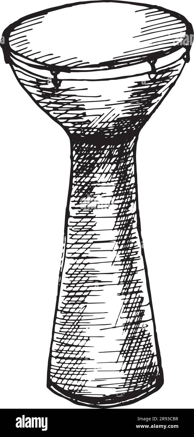 Conga percussion musical instrument vector illustration isolated. Folk ...